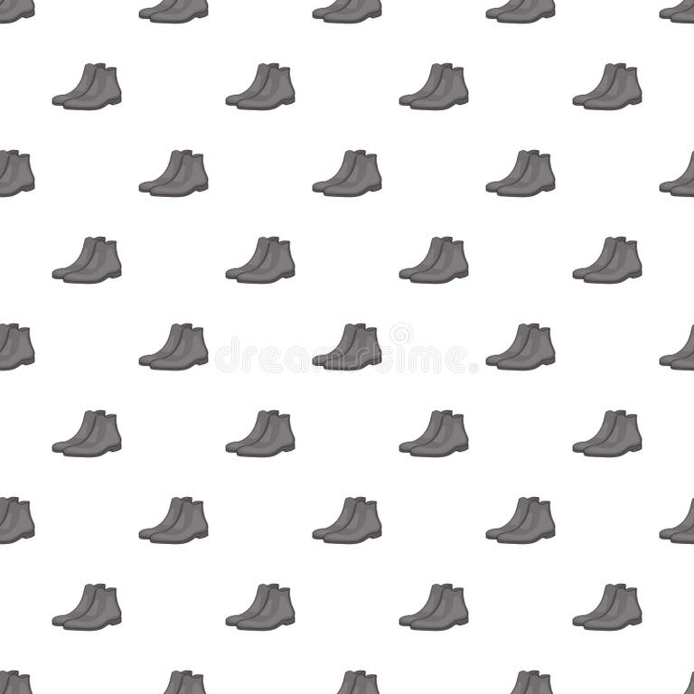 Men Winter Boot Pattern, Cartoon Style Stock Vector - Illustration of ...