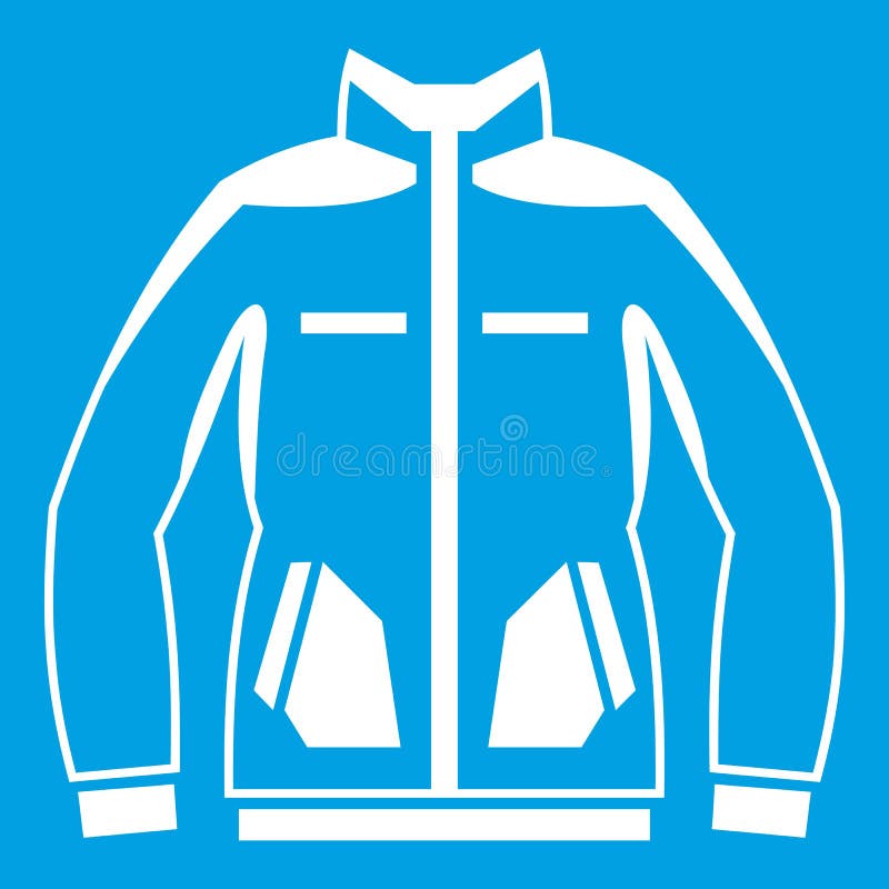 Men Winter Jacket Icon White Stock Vector - Illustration of elegant ...