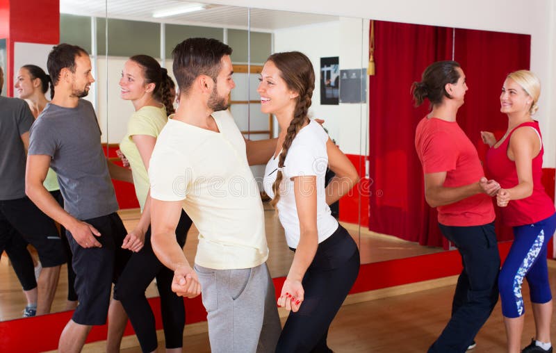 Men and Women Enjoying Active Dance Stock Image - Image of movement ...