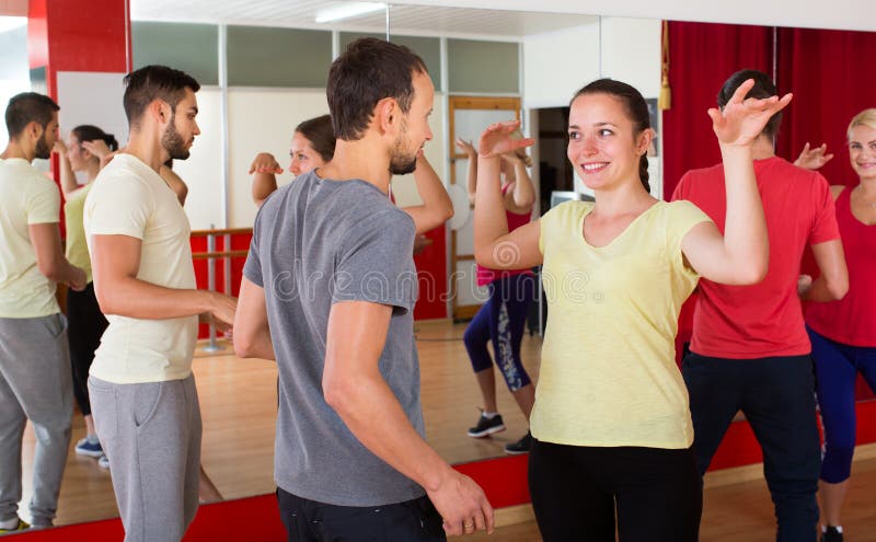 Men and Women Enjoying Active Dance Stock Image - Image of enjoying ...