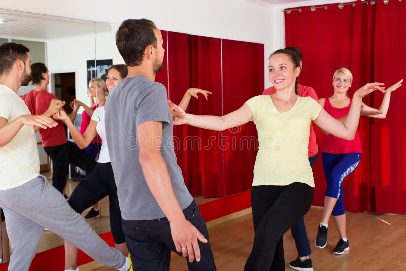 Men and Women Enjoying Active Dance Stock Photo - Image of dancing ...