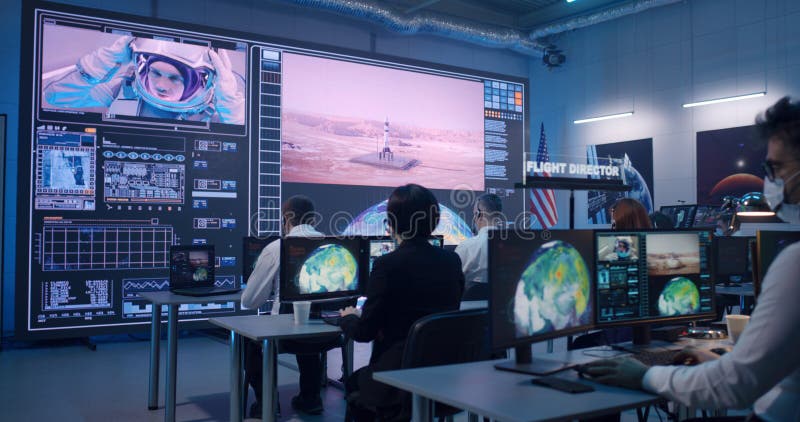 Team Watching Rocket Launch in Office Stock Photo - Image of watch ...