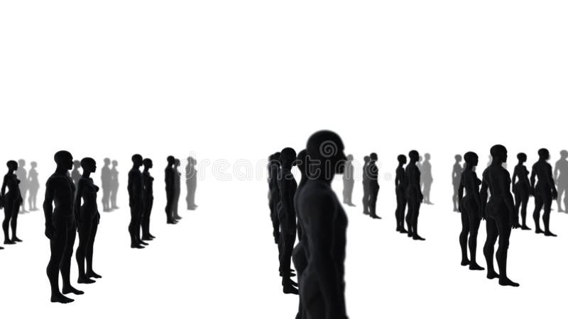 Men Women Silhouettes People Loop Animation Stock Footage - Video of ...