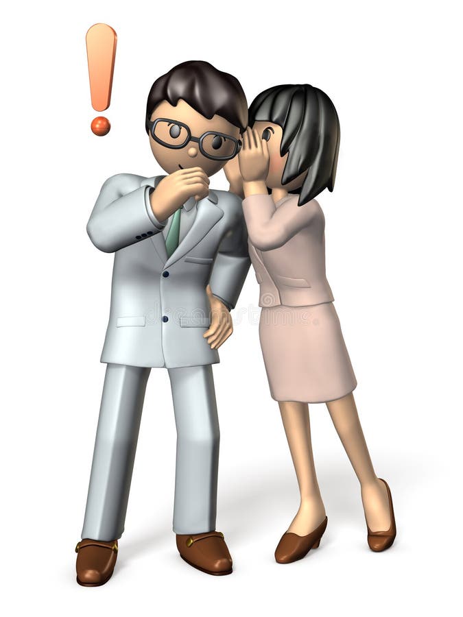 Men and Women is Talking about Secret Story. Stock Illustration ...