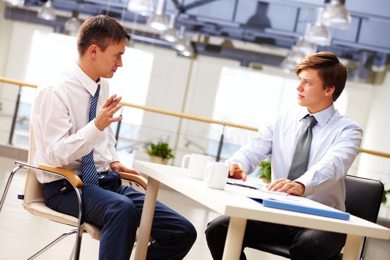 Business People, Women and Men, Negotiating Agreement Stock Photo ...