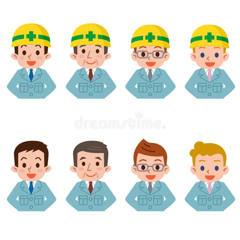 Men in work clothes stock vector. Illustration of group - 67479870