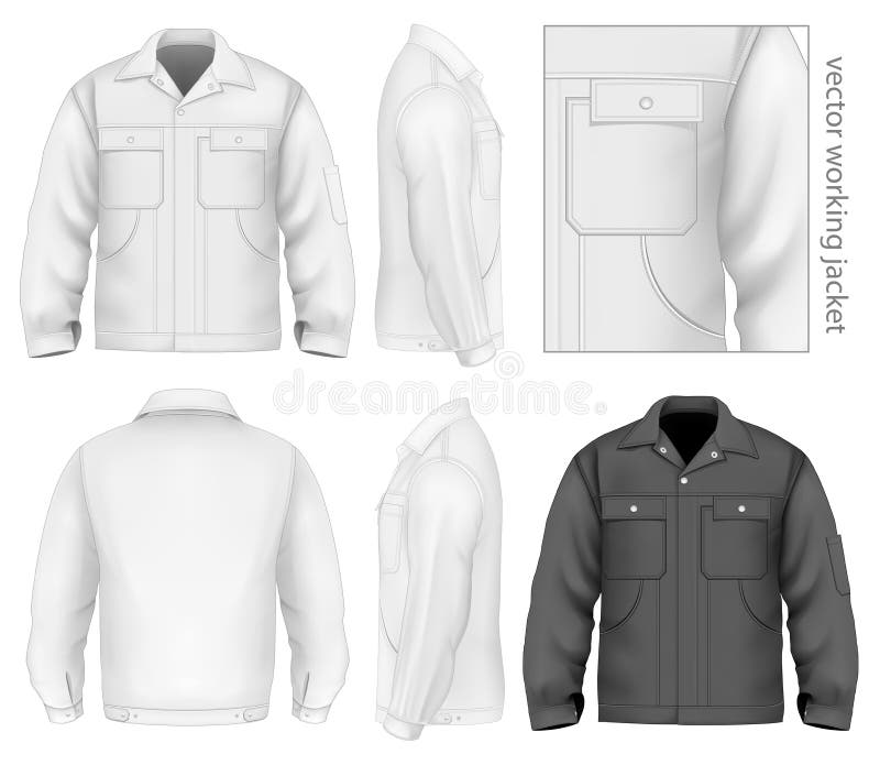 Men work jacket. stock vector. Illustration of safety - 49581795