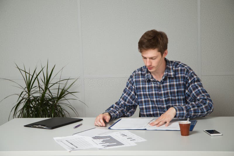 Men work in the office stock photo. Image of business - 183559006