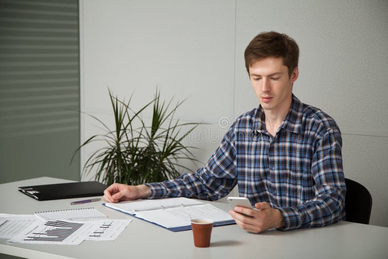 Men work in the office stock photo. Image of desk, address - 183559512