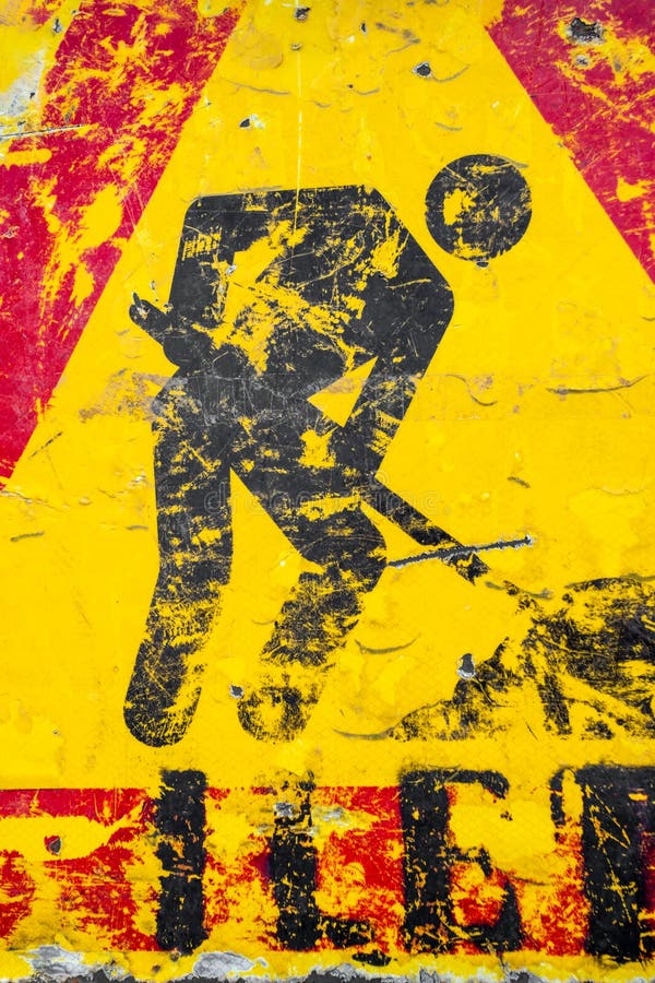 Men at work road sign stock photo. Image of occupation - 333322384