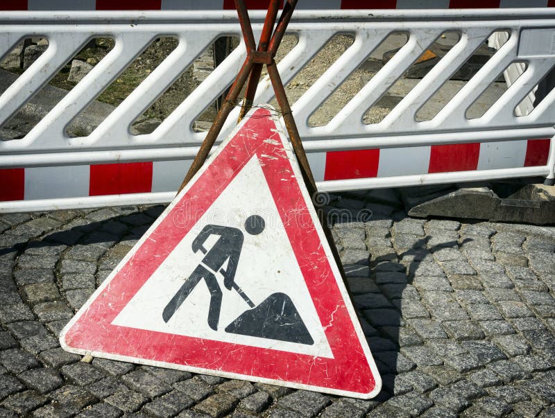 Men at work sign stock image. Image of color, construction - 37506099