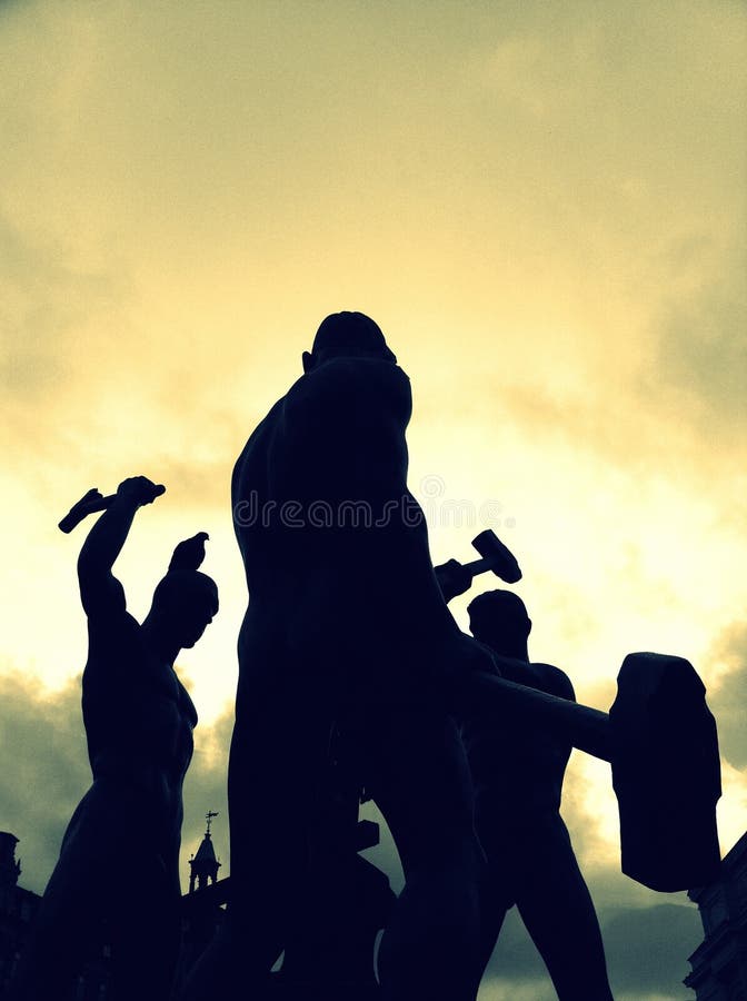 Statue of workers stock image. Image of chinese, tall - 2902749