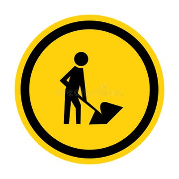 Men at Work Symbol Sign Isolate on White Background,Vector Illustration ...