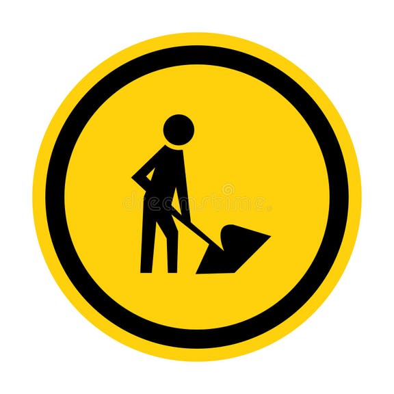 Men at Work Symbol Sign Isolate on White Background,Vector Illustration ...