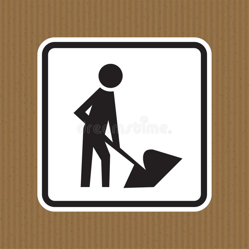 Men at Work Symbol Sign Isolate on White Background,Vector Illustration ...