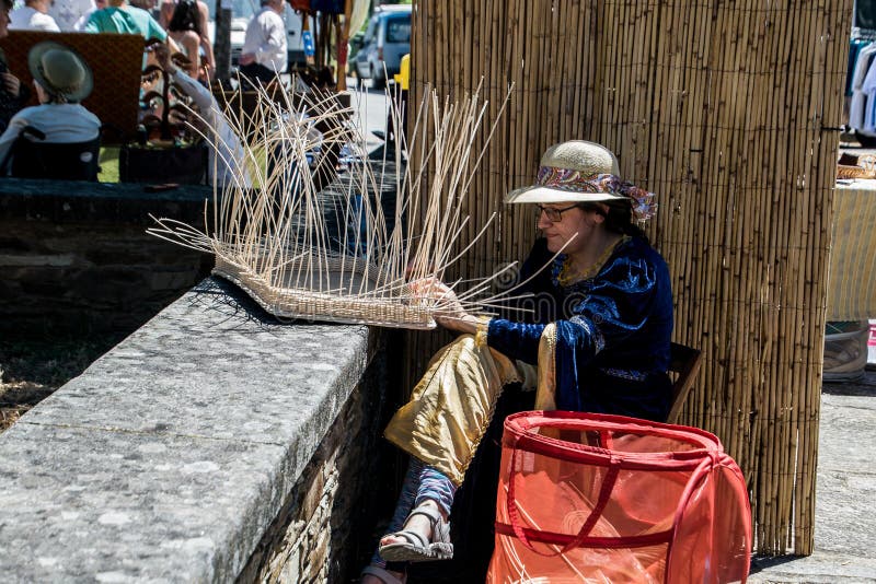 Making Wicker Baskets in a Display Editorial Image - Image of ...