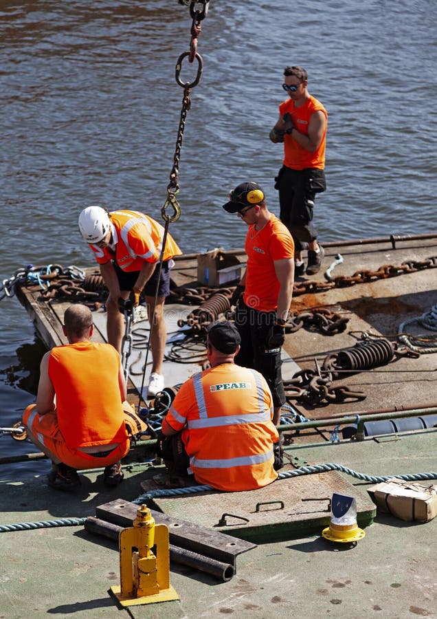 Men Working in the Central Port Editorial Image - Image of liner ...