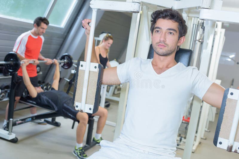 Men working out in gym stock photo. Image of workout - 269560340