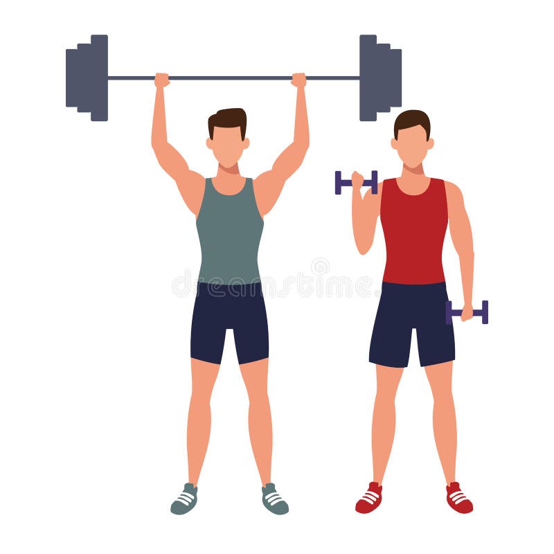 Men working out stock vector. Illustration of lifestyle - 142093095