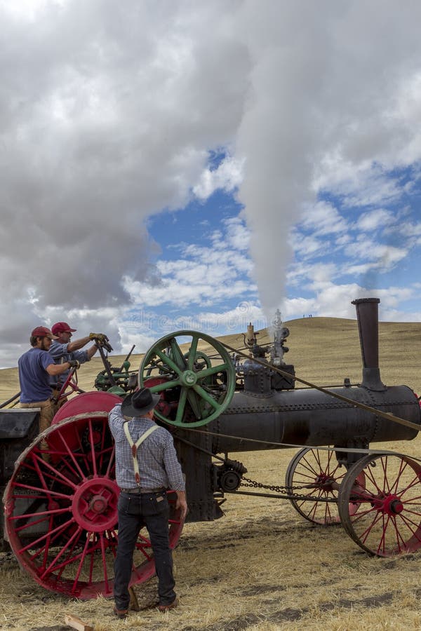 Men Working on Steam Engine. Editorial Stock Image - Image of ...