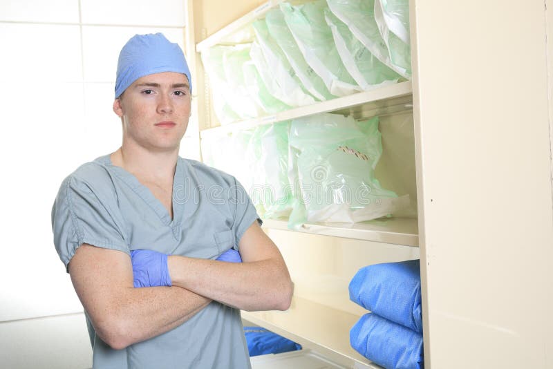 Men Working on a Sterilizing Place in the Hospital Stock Photo - Image ...