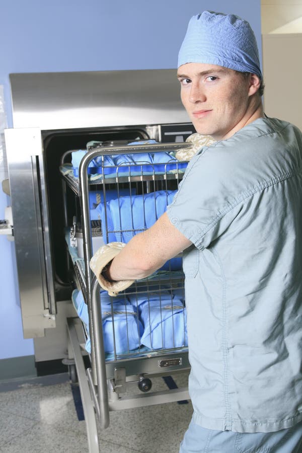 Men Working on a Sterilizing Place in the Hospital Stock Photo - Image ...
