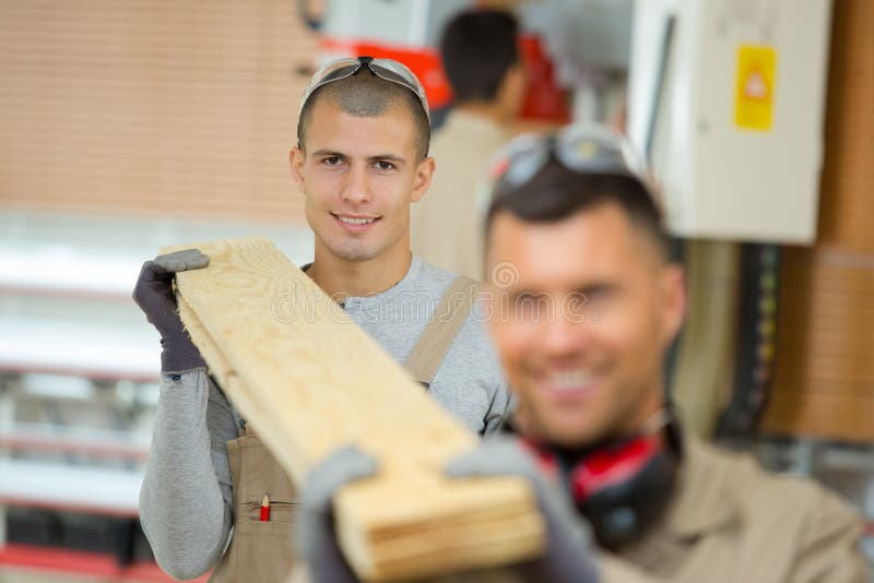 Men Working on Timber Cutting Site Stock Image - Image of arbor ...