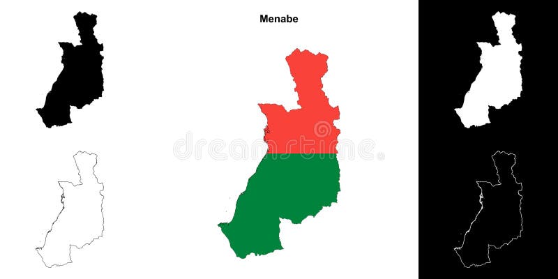 Menabe outline map stock vector. Illustration of design - 356520056