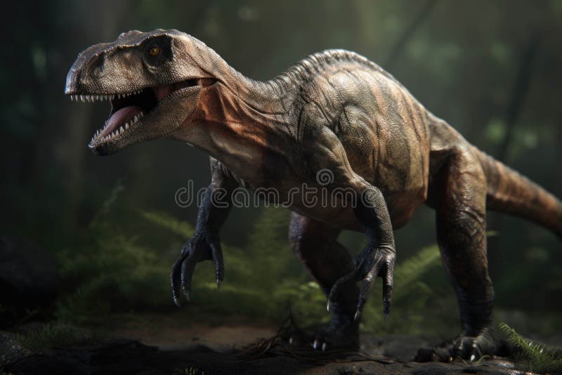 A Menacing Allosaurus with Its Curved Razor Sharp Claws. Stock ...
