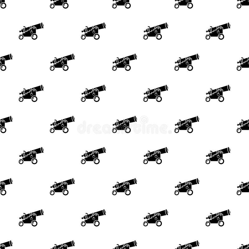 Menacing Cannon Pattern Vector Seamless Stock Vector - Illustration of ...