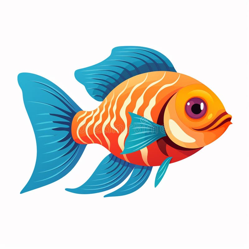 Menacing Piranha Fish Swimming in River Stock Illustration ...