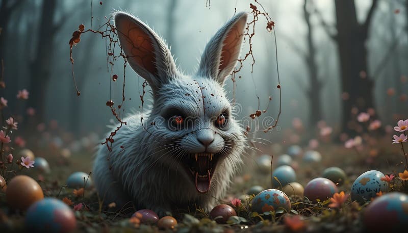 Fantastical Forest Colorful Eggs Flowers Stock Photos - Free & Royalty ...