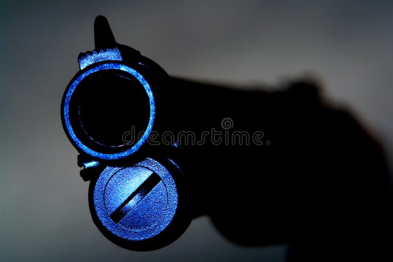 Menacing and Scary Gun Barrel Muzzle Direct View Stock Image - Image of ...