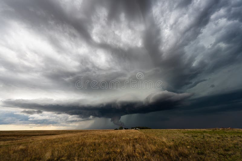 Menacing Storm Clouds Bring Threatening Skies Stock Photo - Image of ...