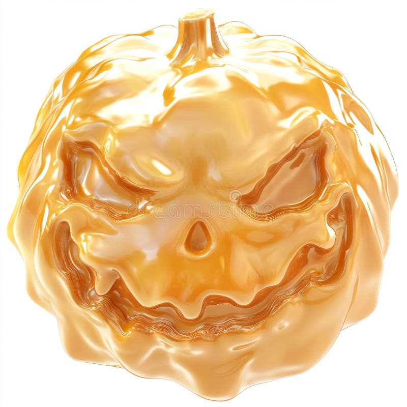 Ai Generated Illustration Sinister Carved Pumpkin White Background ...