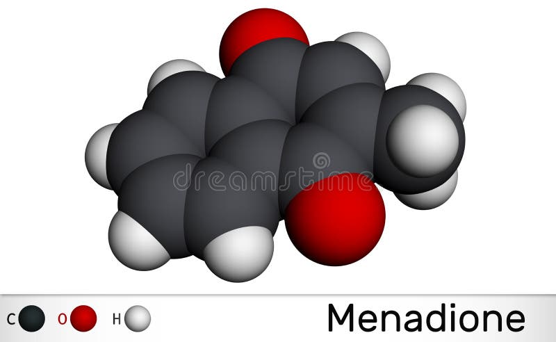 Vitamin K3 Menadione Molecular Structure. Vitamin K3 Menadione Skeletal ...