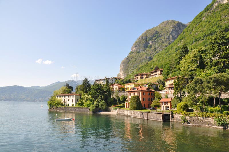 Menaggio Town at Italian Lake Como Stock Photo - Image of fascinating ...