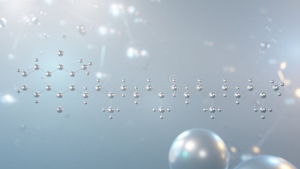 Menaquinone Molecular Structure, 3d Model Molecule, Vitamin K2 ...