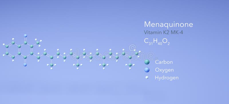 Menaquinone, Vitamin K2, Molecular Structures, 3d Model, Structural ...