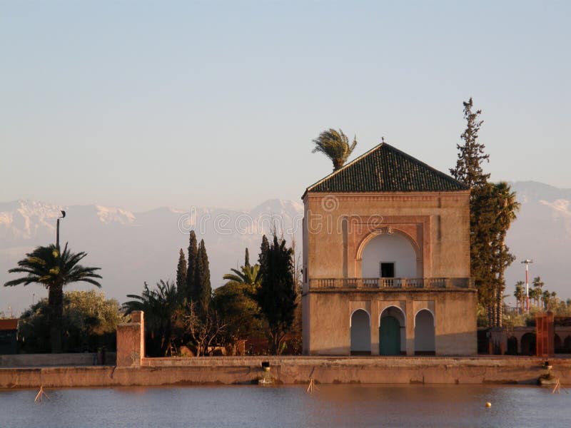 Le Maroc, Marrakech : Jardin De Menara Image stock - Image du ...