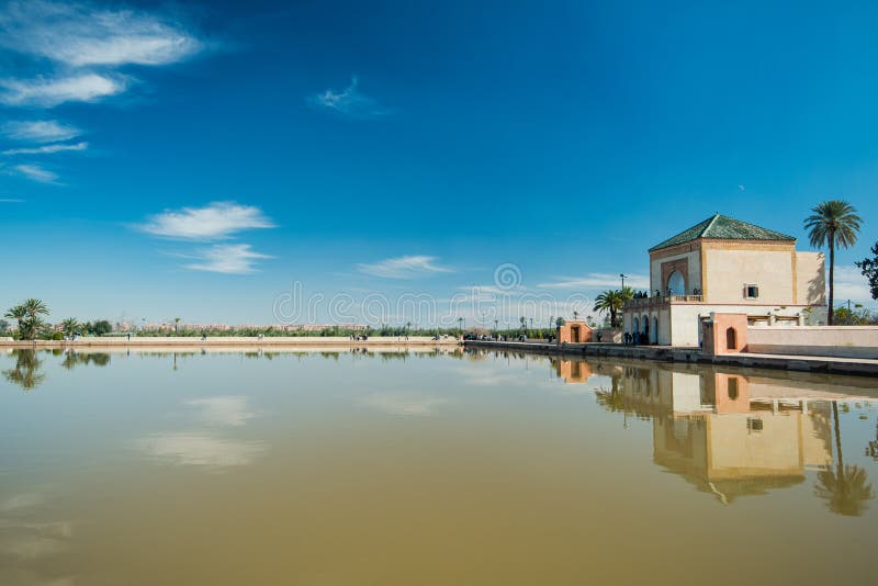 Menara Gardens in Marrakech, Morocco Stock Photo - Image of landmark ...