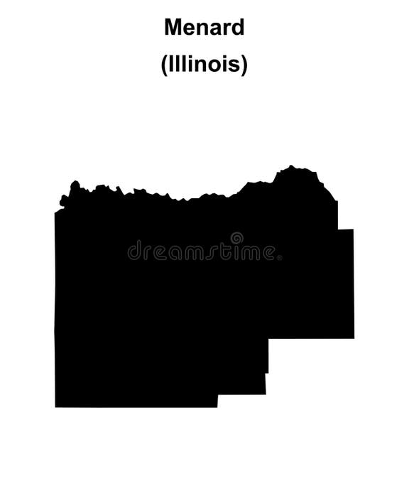 Menard outline map stock vector. Illustration of menard - 361545502