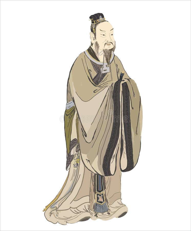 Mencius; or Mengzi Was a Chinese Confucian Philosopher. Vector ...
