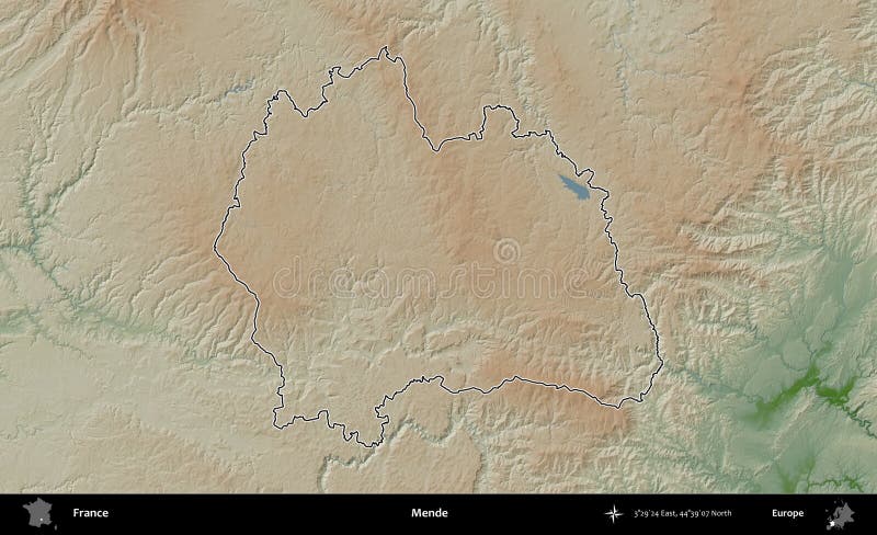 Mende Outlined, France. Physical Stock Photo - Image of boundaries ...