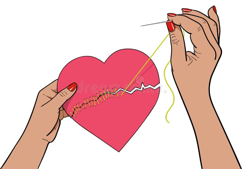 Clip Art Broken Heart Needle Stock Illustrations – 7 Clip Art Broken ...