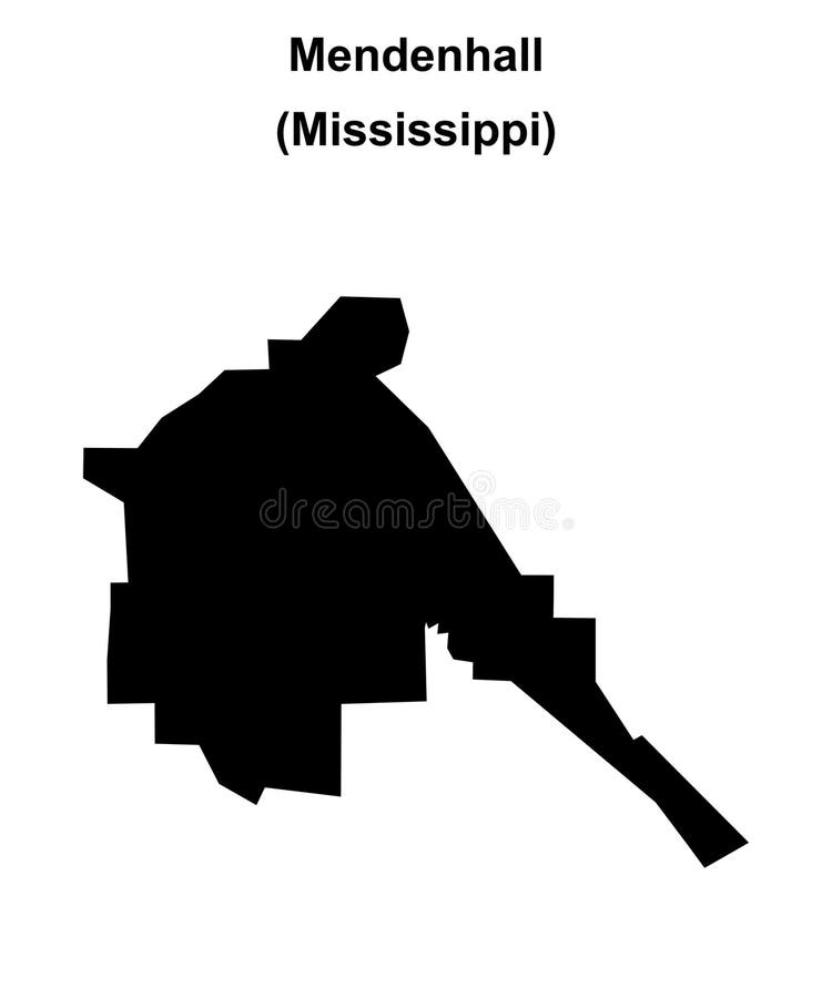 Mendenhall outline map stock vector. Illustration of icon - 387462963