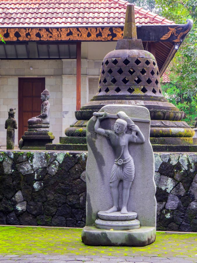 Mendut Buddhist Monastery, Borobodur, Indonesia Stock Image - Image of ...