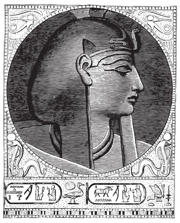 Menephtah. Set of Egyptian Labels and Elements. Vector Set Illustration ...