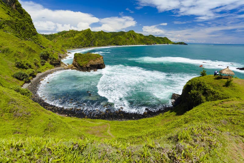 Beautiful Sky in Menganti Beach, Kebumen,Central Java, Indonesia Stock ...