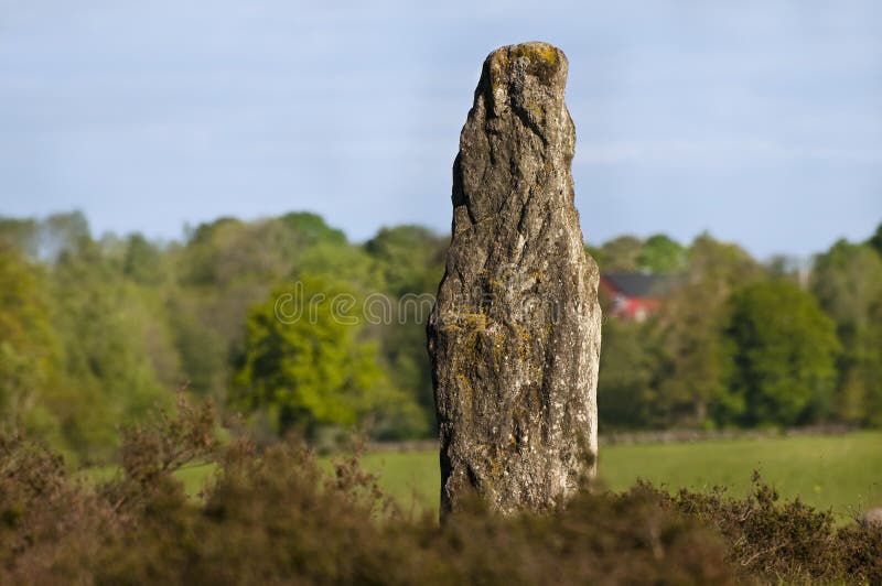 Menhir stock photo. Image of landscape, skaane, scandinavia - 14727162